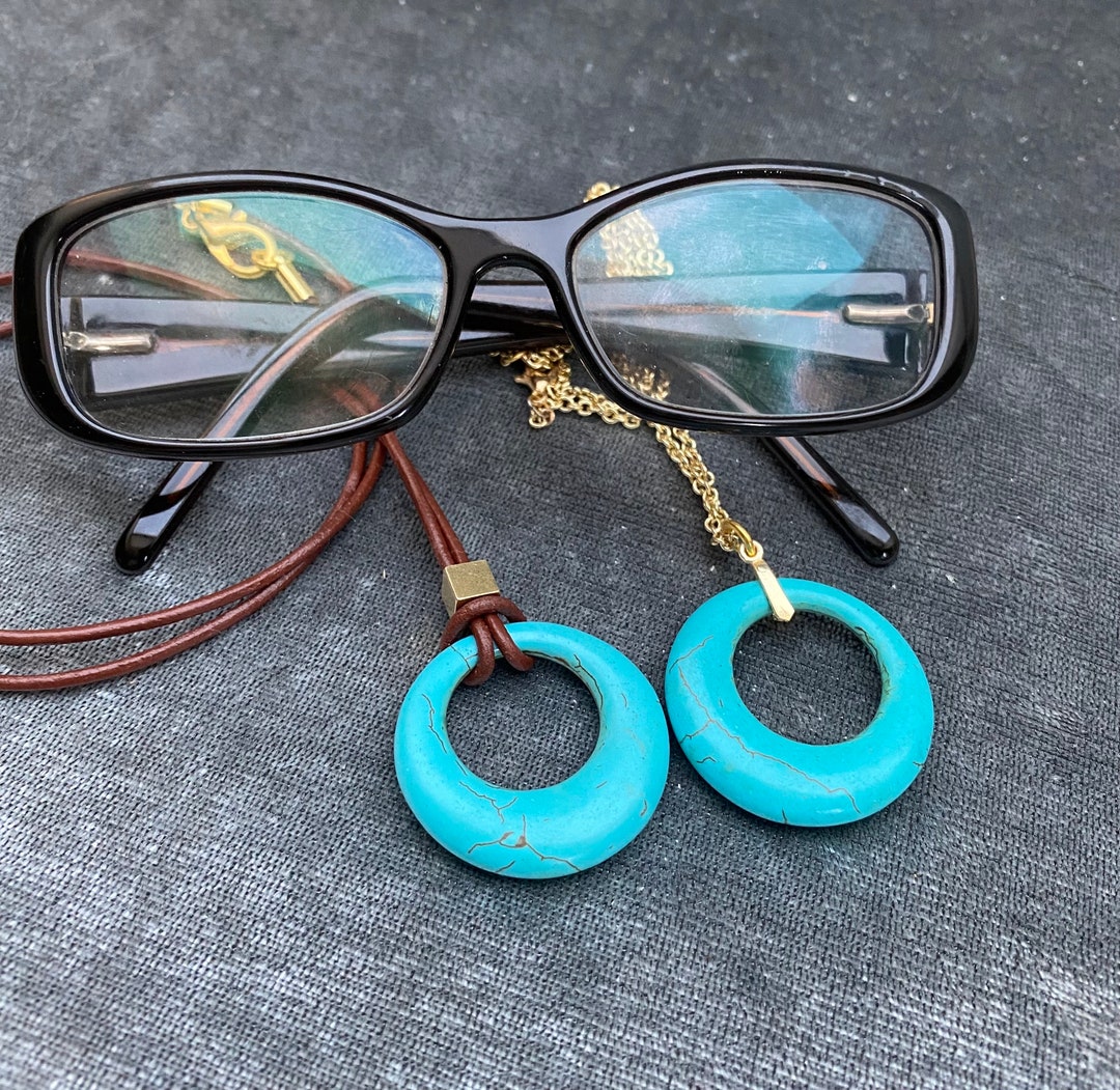 Eyeglass Necklace Holder. Turquoise Loop Eyeglass Holder. Sunglasses ...