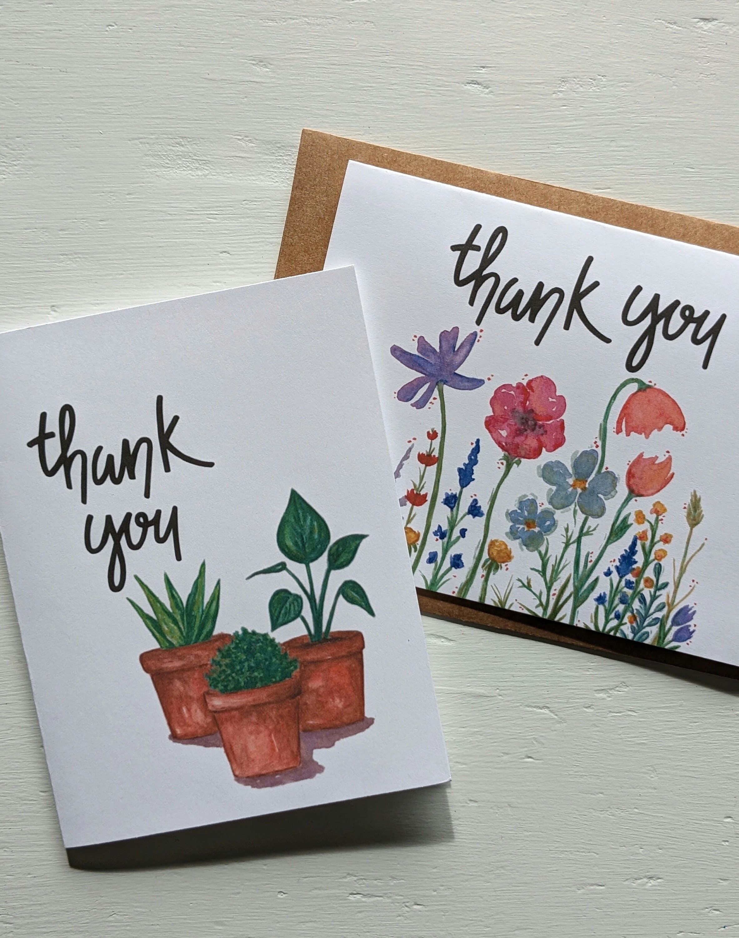 Thank You Cards - Handwritten Stationary - All Occasion Wildflower ...