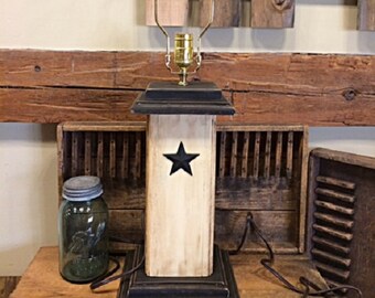 Rustic Wood Lamp | Etsy