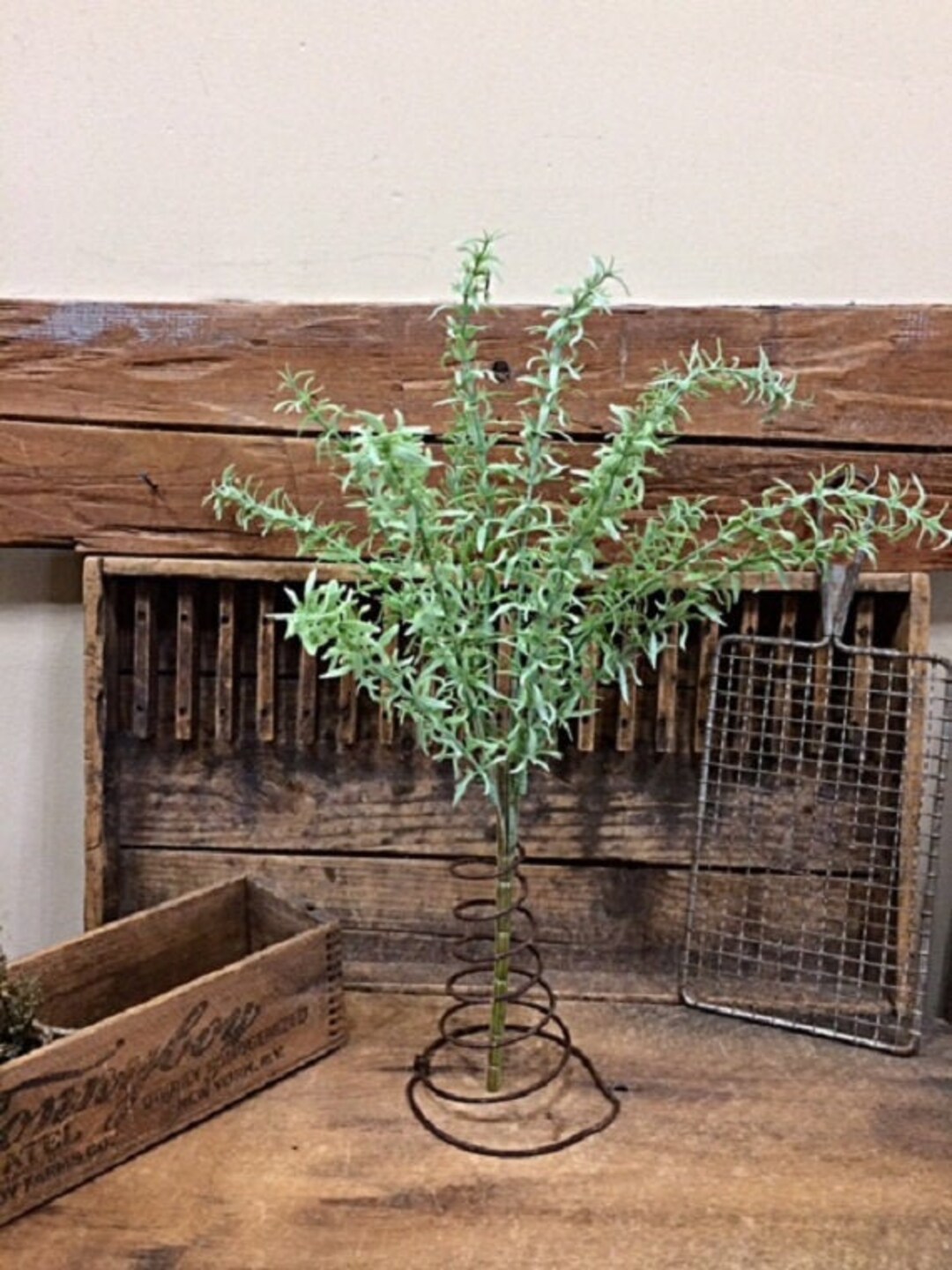 Artificial Rosemary Spray: 18" Soft Greenery Filler for Farmhouse Decor ...