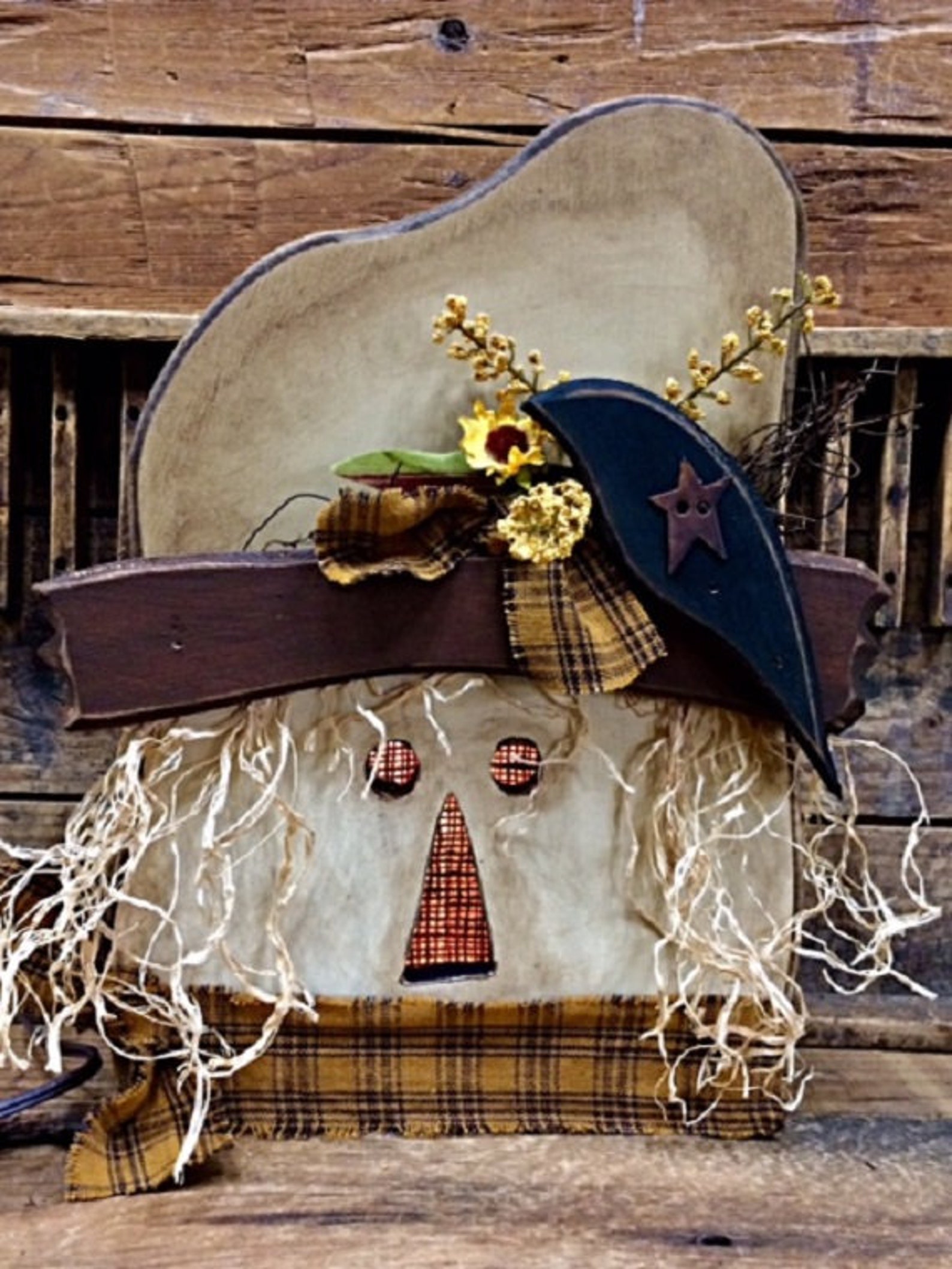 Primitive Fall Scarecrow Lighted harvest Scarecrow - Etsy