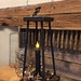 Primitive Lantern With Timer Candle Hanging Black Wooden Lantern ...