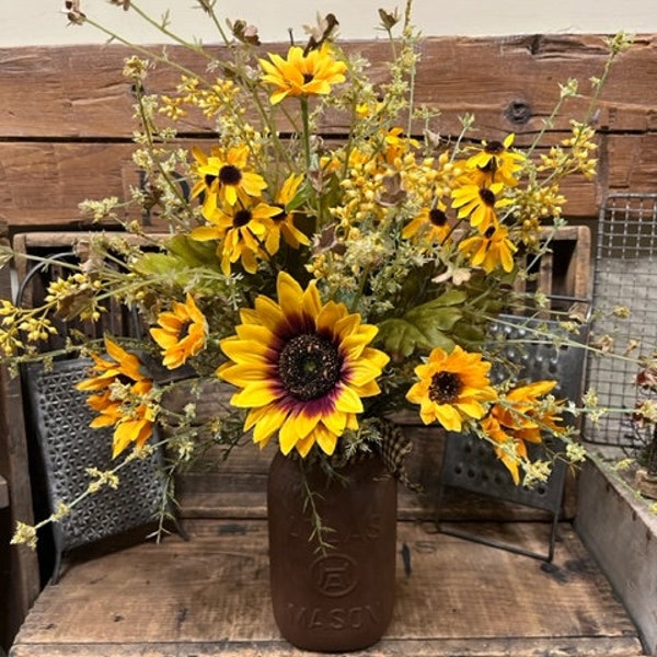 Primitive Sunflowers - Etsy