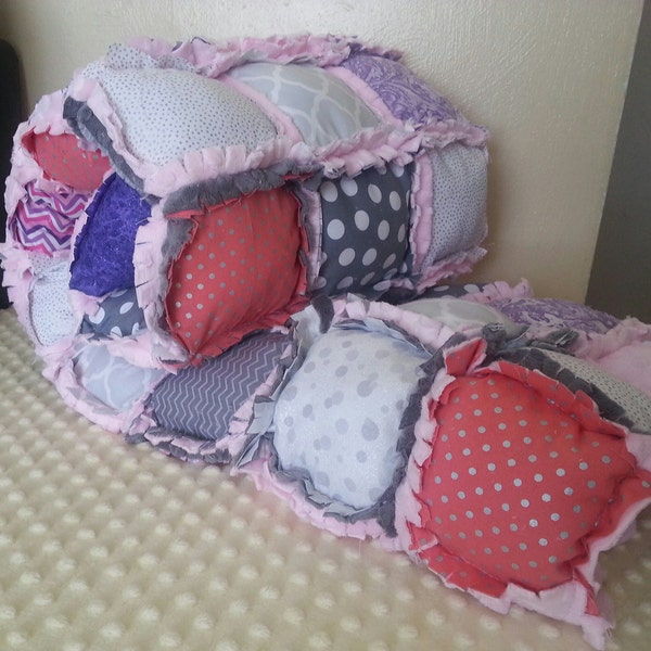 Rag Quilt Pillow - Etsy