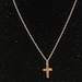 Delicate 14K Gold BG Cross Necklace - Etsy