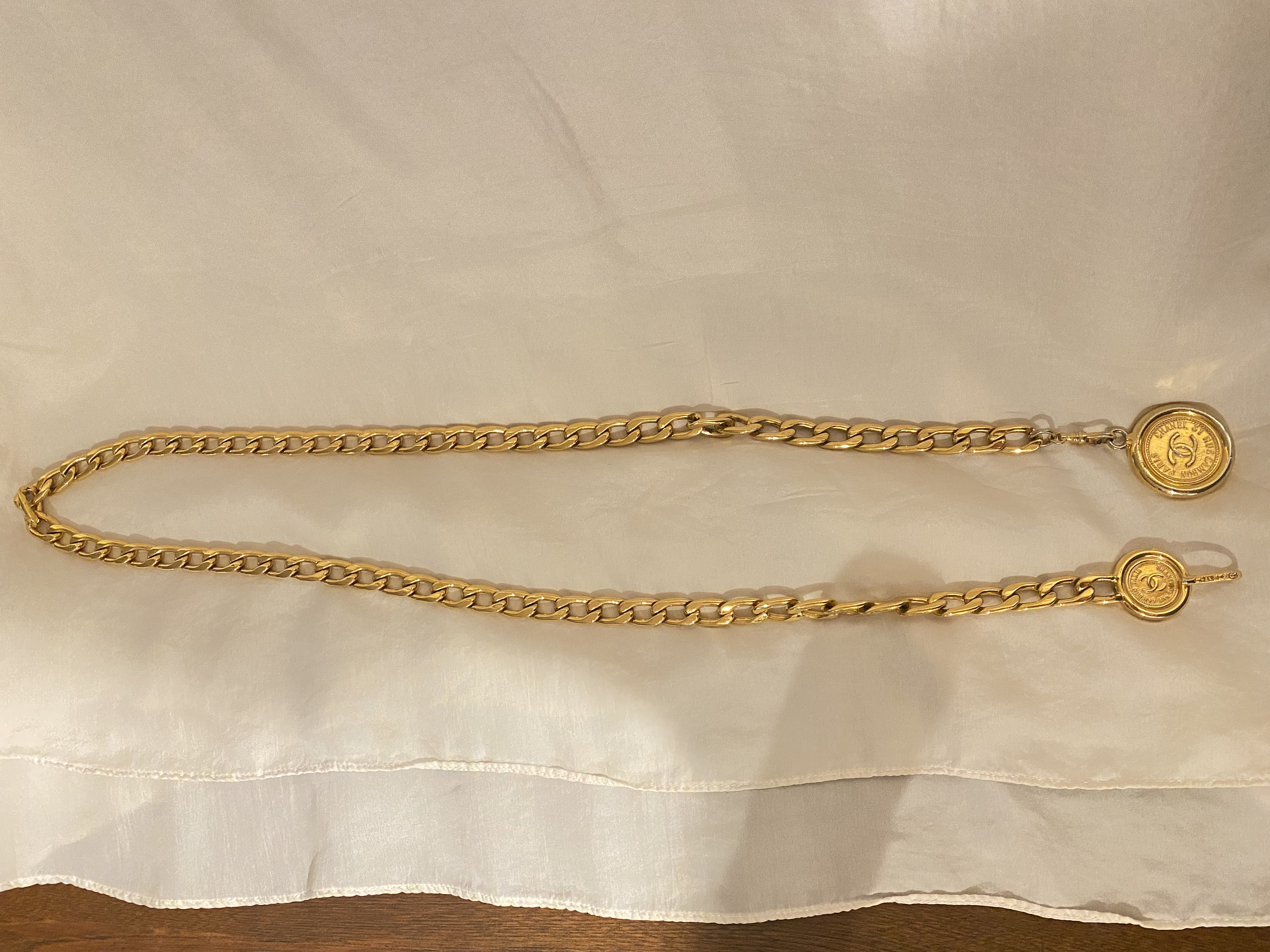 Iconic Vintage 1990's Chanel Gold Metal Chain Belt - Etsy