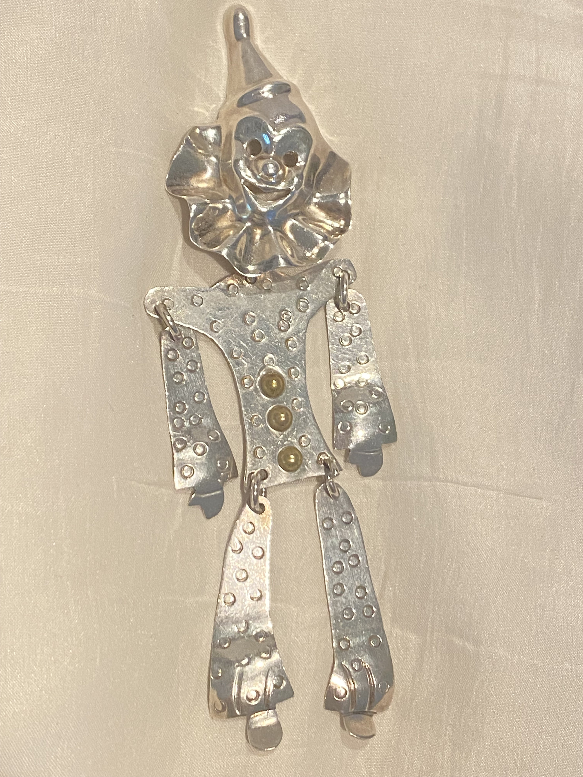 Large Sterling Silver Movable Clown Brooch - Etsy