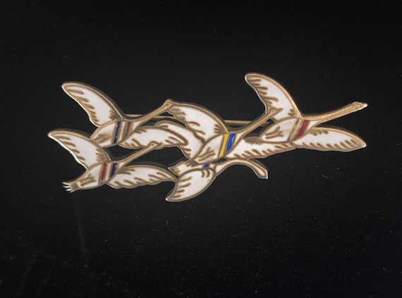 Erik Magnussen "Flying Geese" Brooch - Gem