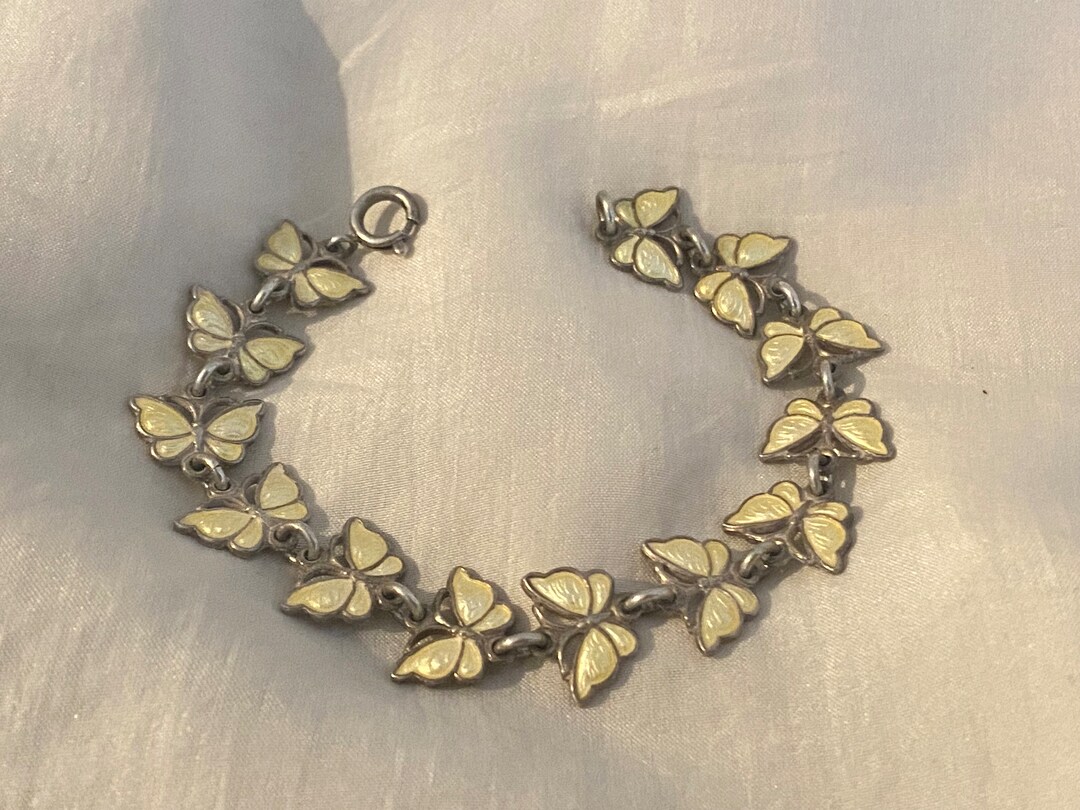 Vintage Volmer Bahner Denmark Sterling Silver Butterfly Bracelet - Etsy