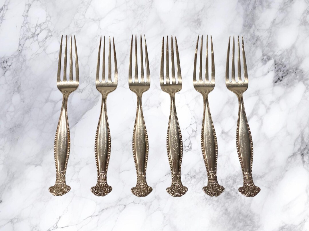 Antique Sterling Silver Flatware Forks (set of 6) - Etsy