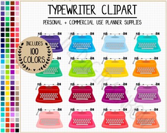 Typewriter clip art | Etsy