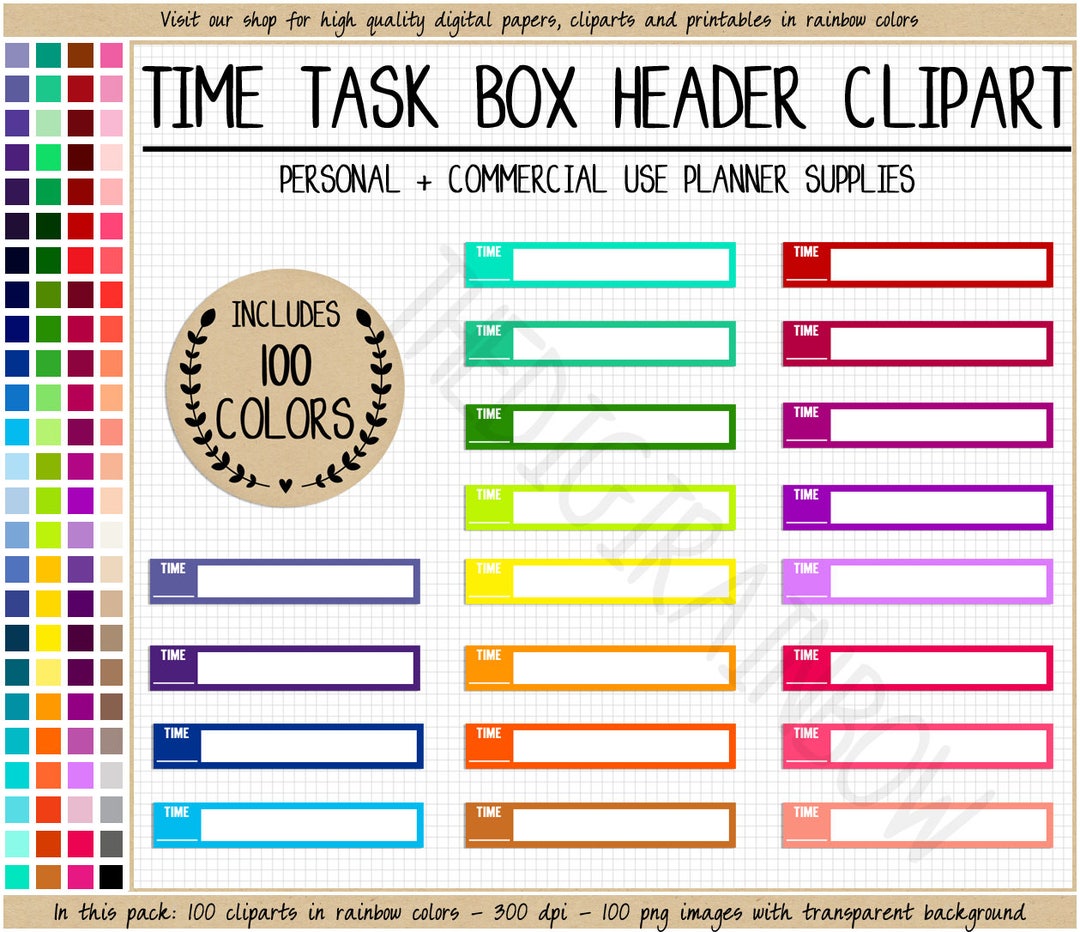 SALE 100 SCHEDULE HEADER Stickers Time Planner Sticker Printable Header ...