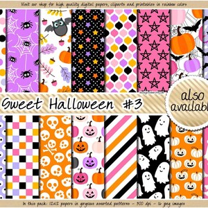 Halloween Digital Scrapbook Paper Black Cat Pattern Witch Printable ...