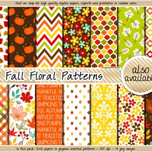 SALE Apple Digital Paper Fall Pattern Thanksgiving Background - Etsy