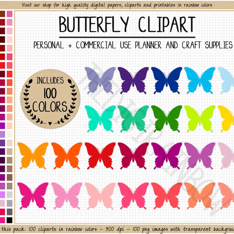 Butterfly Clip Art - Etsy