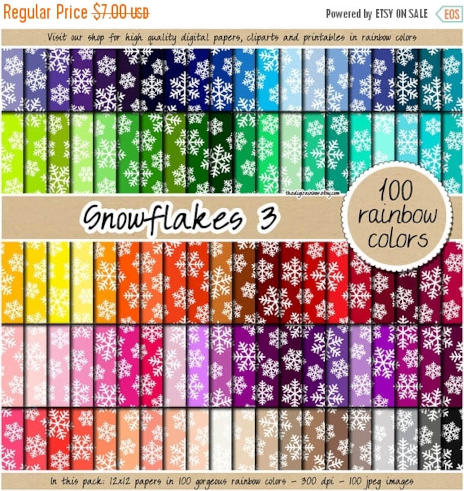 100 Seamless Snowflake Digital Paper Frozen Digital Paper - Etsy
