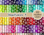 100 Seamless Snowflake Digital Paper Frozen Digital Paper - Etsy