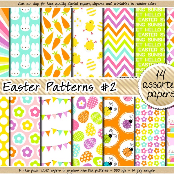 Easter Digital Paper - Etsy