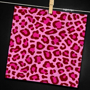 100 Seamless Leopard Print Digital Paper Rainbow Cheetah Pattern Purple ...