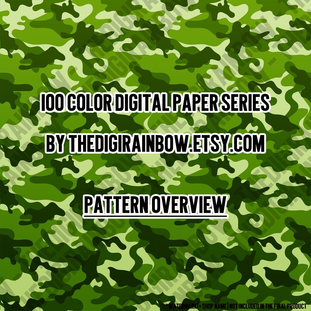 100 SEAMLESS Camouflage Digital Paper Camo Digital Paper Army - Etsy