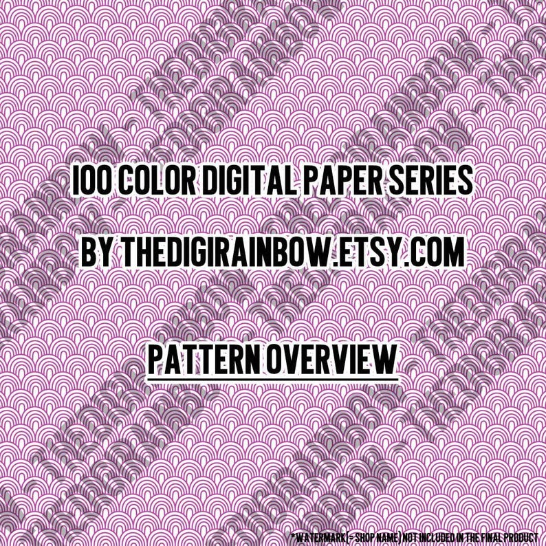 100 Scallop Fish Scales Digital Paper Animal Print Digital Rainbow ...