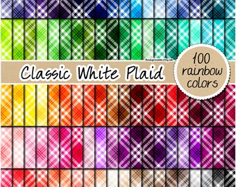 Pink and Turquiose Plaids Digital Papers Boho Tartan - Etsy