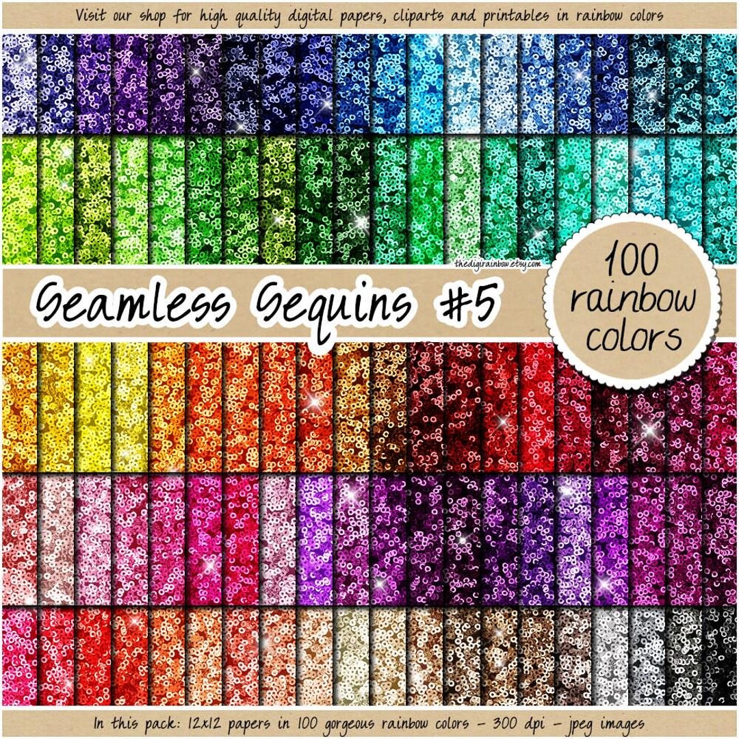 100 SEAMLESS Luxury Sequin Digital Paper Realistic Shiny Disco Texture ...