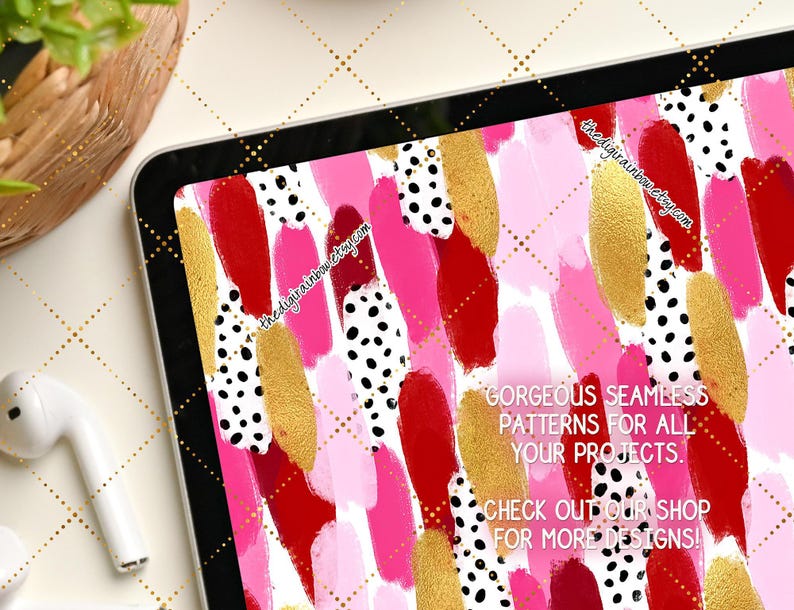 SEAMLESS Brush Strokes Digital Paper Trendy Paint Streaks Pattern ...