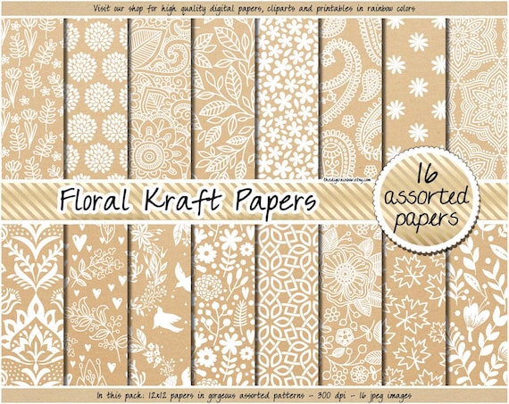 Patterned Kraft Paper Background