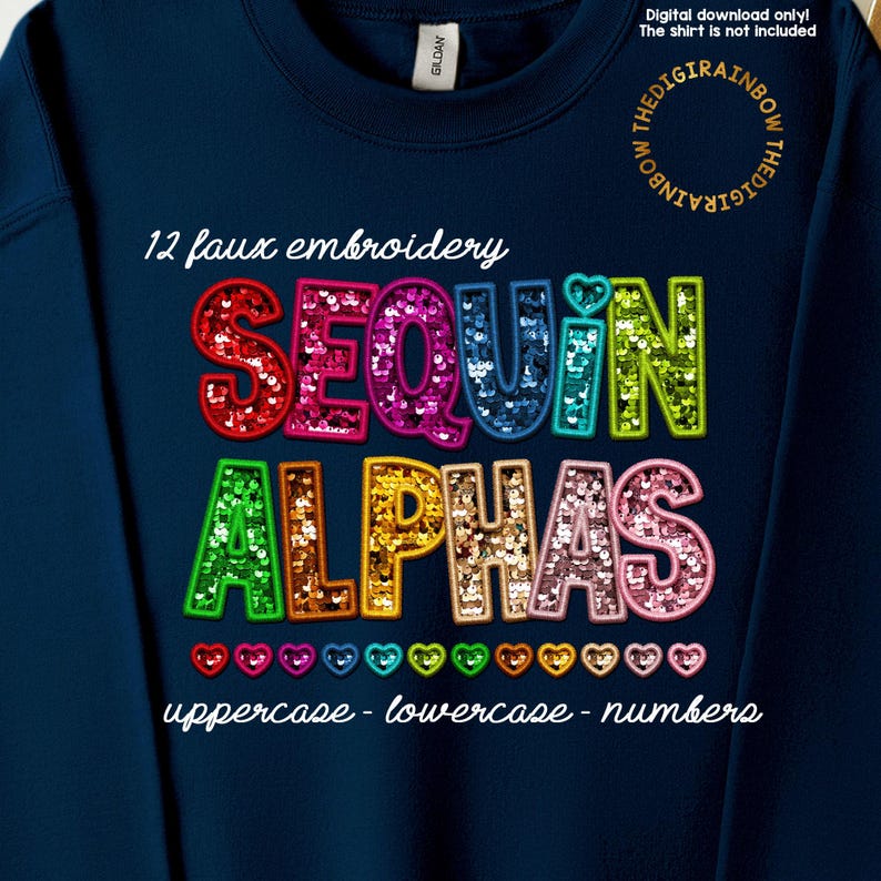 Sequin Alphabet PNG Faux Embroidery Applique Patch Letters, Gold ...