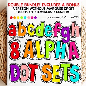Dalmatian Dot Alphabet Spot Background Bundle, Seamless Dalmatian ...