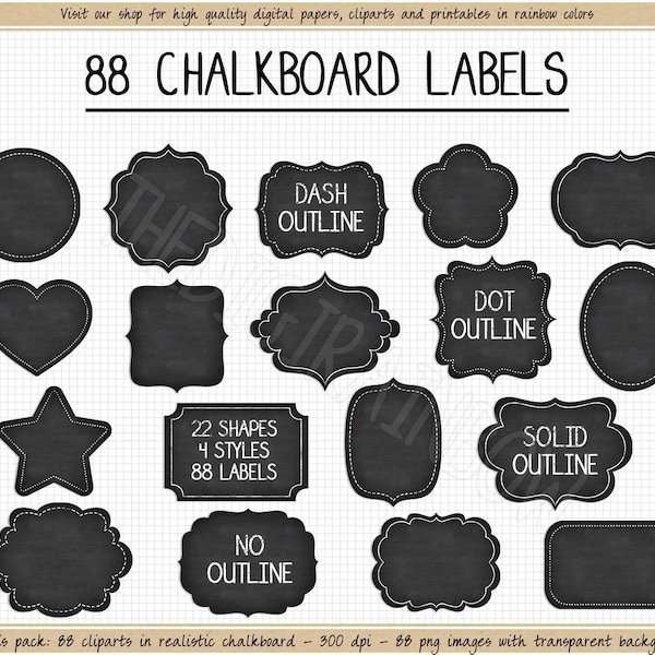 Chalkboard Label - Etsy