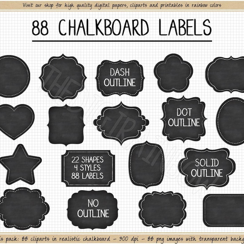 Chalkboard Label - Etsy