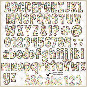 Ice Cream Doodle Alphabet PNG Bundle Summer Sublimation Popsicle ...