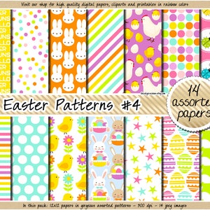 SALE Easter Digital Paper Chick Digital Paper Pastel Easter Clipart ...