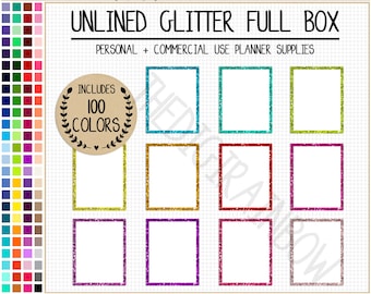 SALE 100 GLITTER Planner Clipart Rainbow Glitter Stickers | Etsy