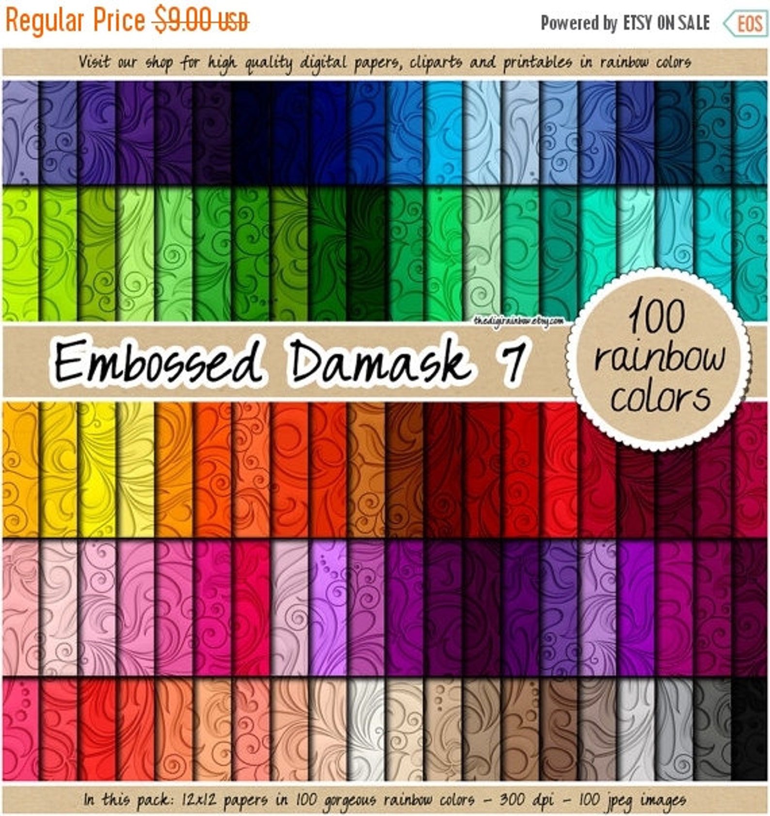 SALE 100 Swirl Digital Paper Damask Digital Paper Wedding - Etsy