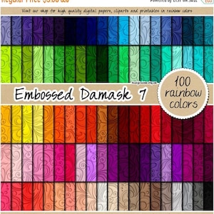 SALE 100 Swirl Digital Paper Damask Background Luxury Wedding Printable ...