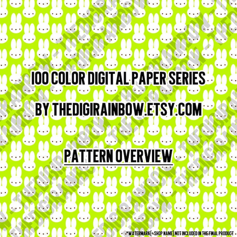 Easter Digital Paper Bunny Digital Paper Easter Planner Stickers ...