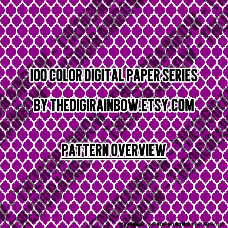 100 Rainbow Moroccan Digital Paper Quatrefoil Digital Paper Quatrefoil ...