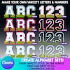 Varsity Numbers PNG Black Grunge Distressed Numbers 0-9 Instant ...