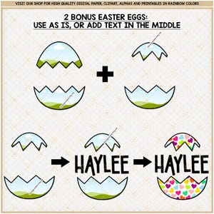 Editable Easter Egg Canva Template, Easter Egg Frame Bundle Drag and ...
