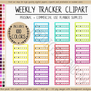Sale 100 MULTIPLE HABIT TRACKER Digital Planner Sticker Weekly Habit ...