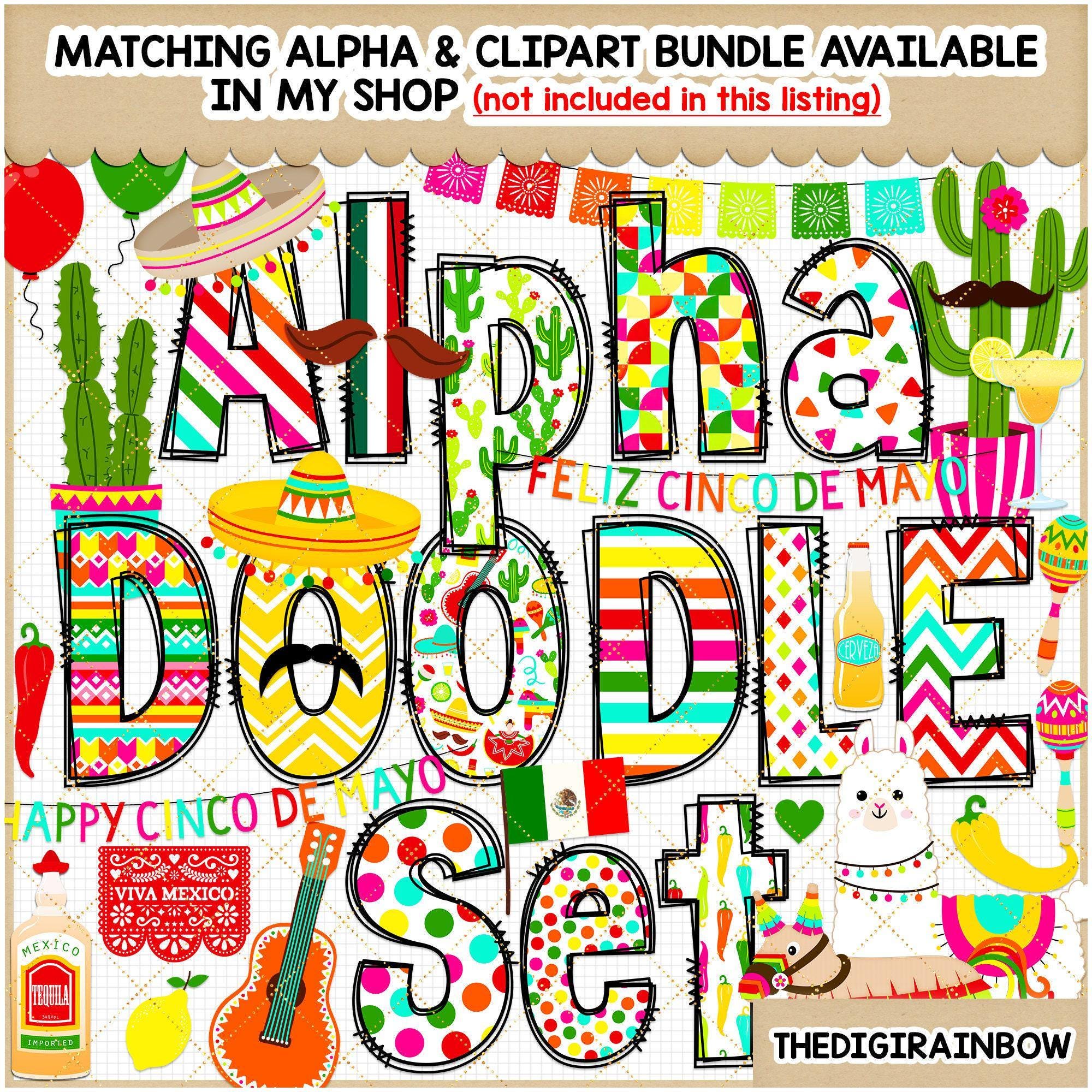 SALE Cinco De Mayo Digital Paper Cinco De Mayo Clipart Cinco De Mayo ...