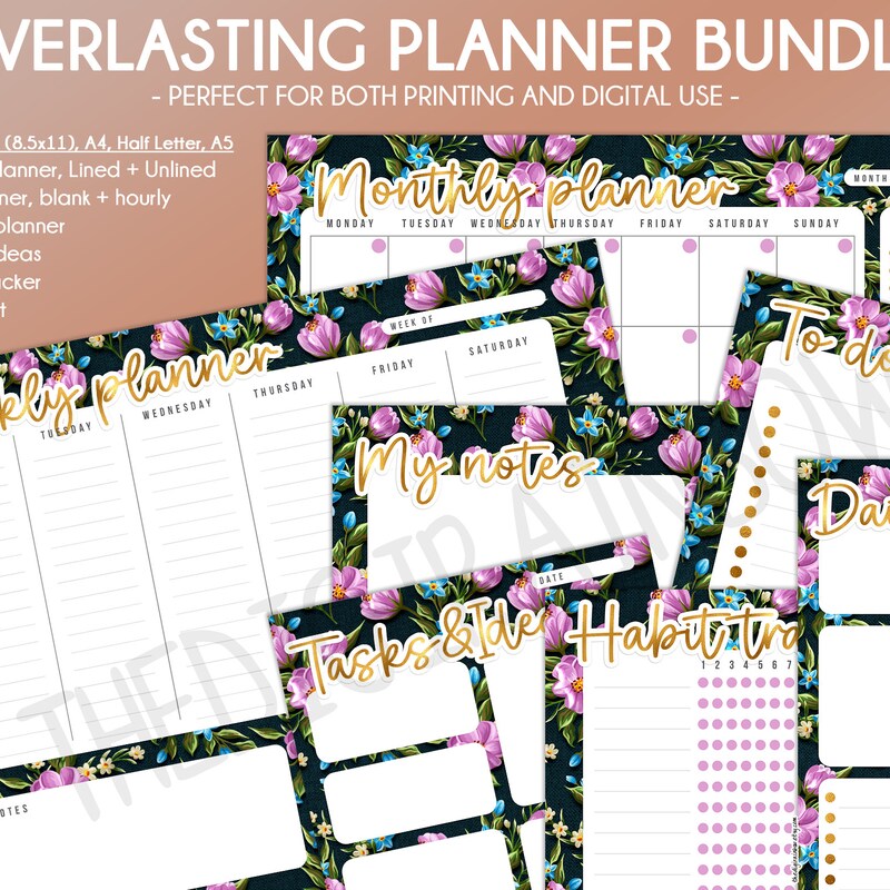 Botanical Planner - Etsy