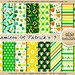 Shamrock Digital Paper Four Leaf Clover Seamless Repeat Pattern ...