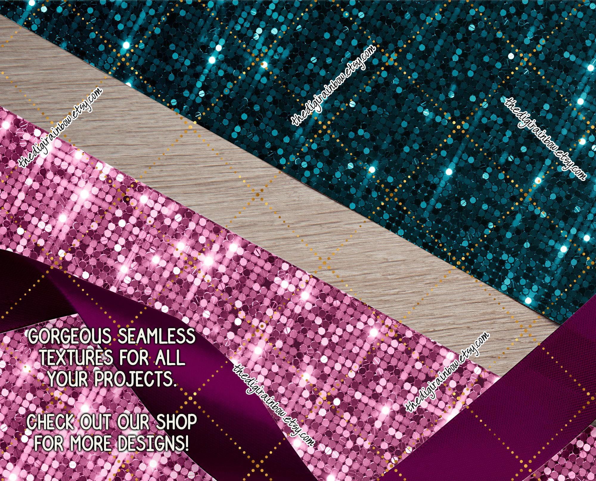 155 SEAMLESS Sequin Digital Paper Rainbow Disco Sequin Background ...