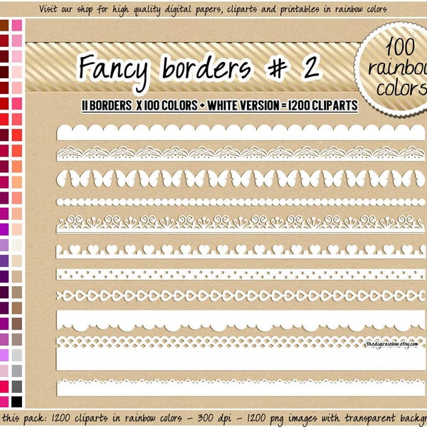 Digital Borders - Etsy