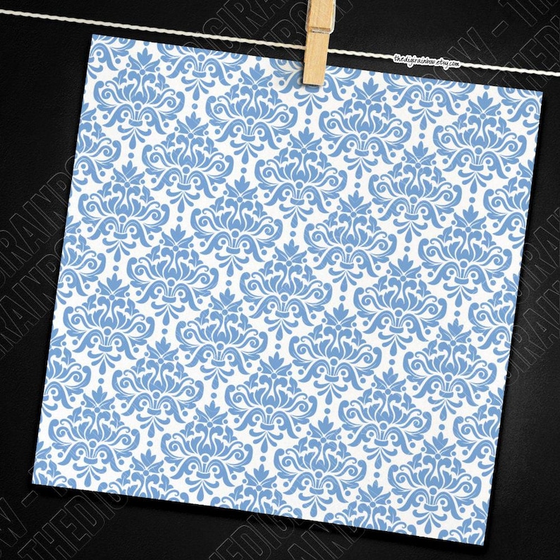 100 Rainbow Damask Digital Paper Seamless Damask Pattern Printable ...