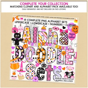 Pink Halloween Digital Paper Seamless Pattern Cute Printable Background ...